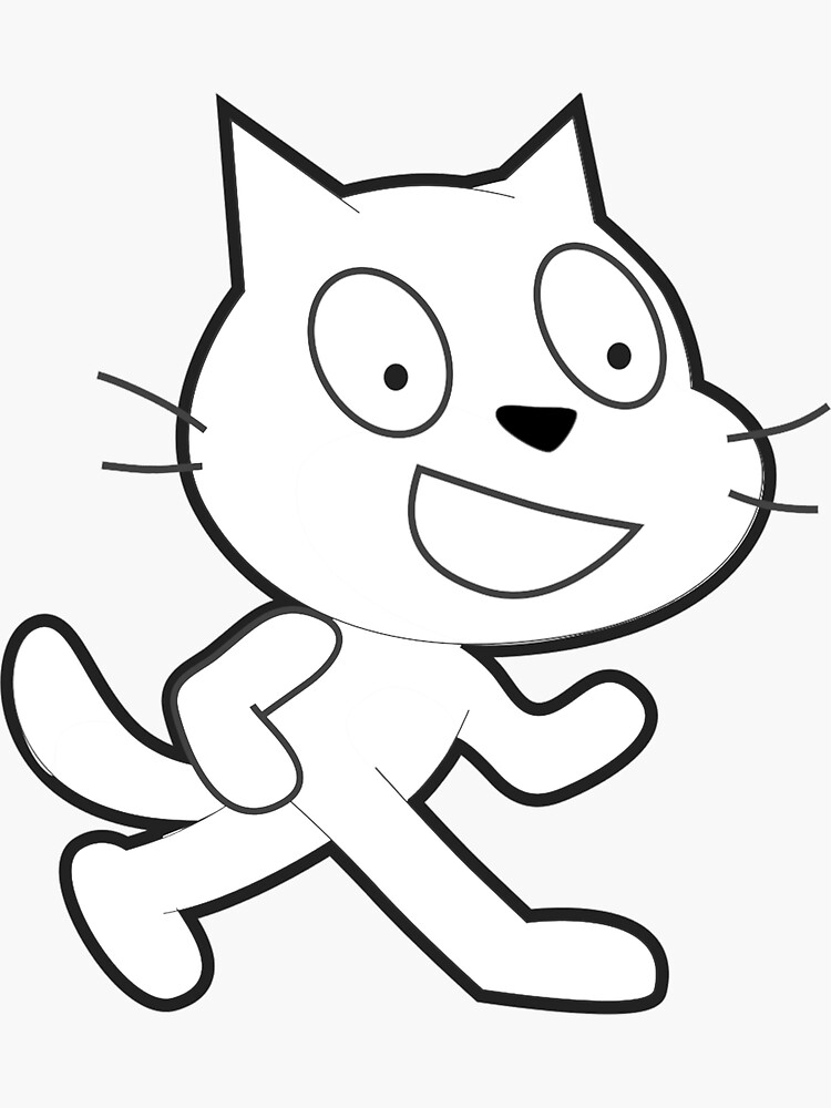 "Official Scratch White Logo Mascot Language Hoodie" Sticker for Sale ...