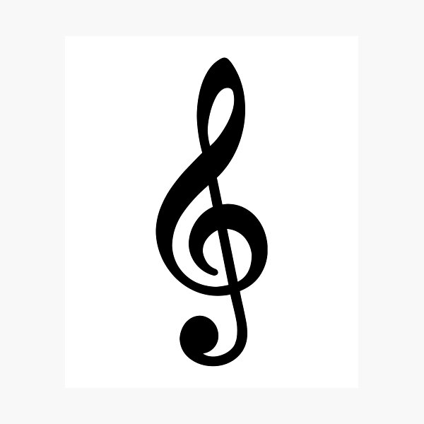 "Treble Clef Music Note | Artist Producer Dancer" Photographic Print ...