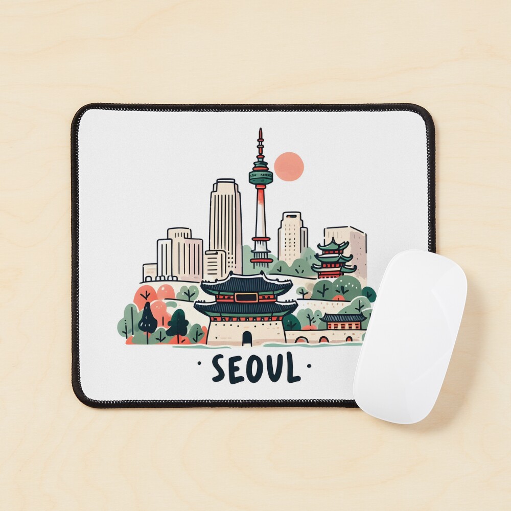 "Seoul South Korea Watercolor" Sticker for Sale by PaintMeWorld | Redbubble
