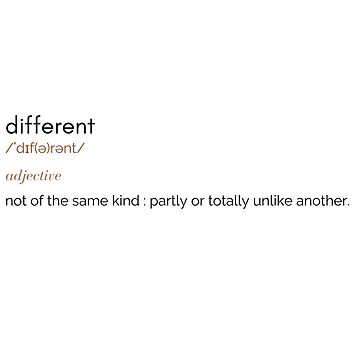 "Different Definition" Sticker for Sale by CraftCartelArt | Redbubble