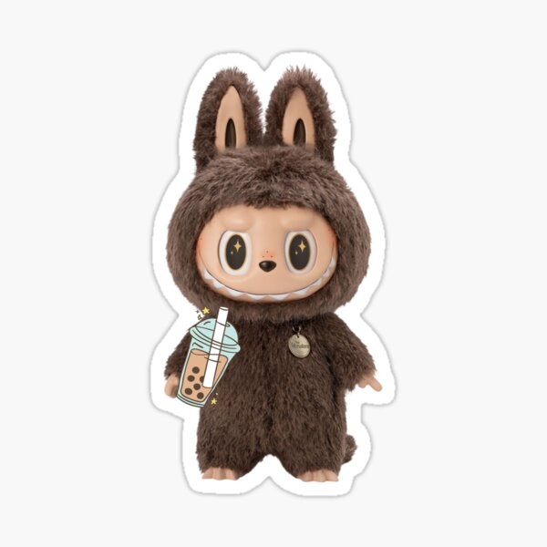 "LABUBU BOBA MILKTEA" Sticker for Sale by dearbedelia | Redbubble