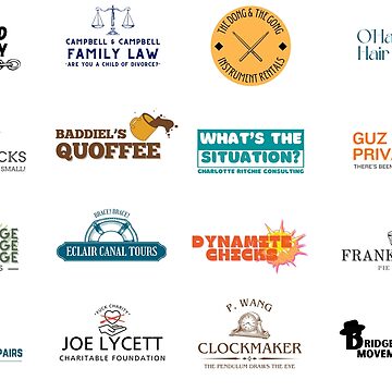 "Taskmaster businesses Volume 2 (16 logos) | Taskmaster UK" Sticker for ...