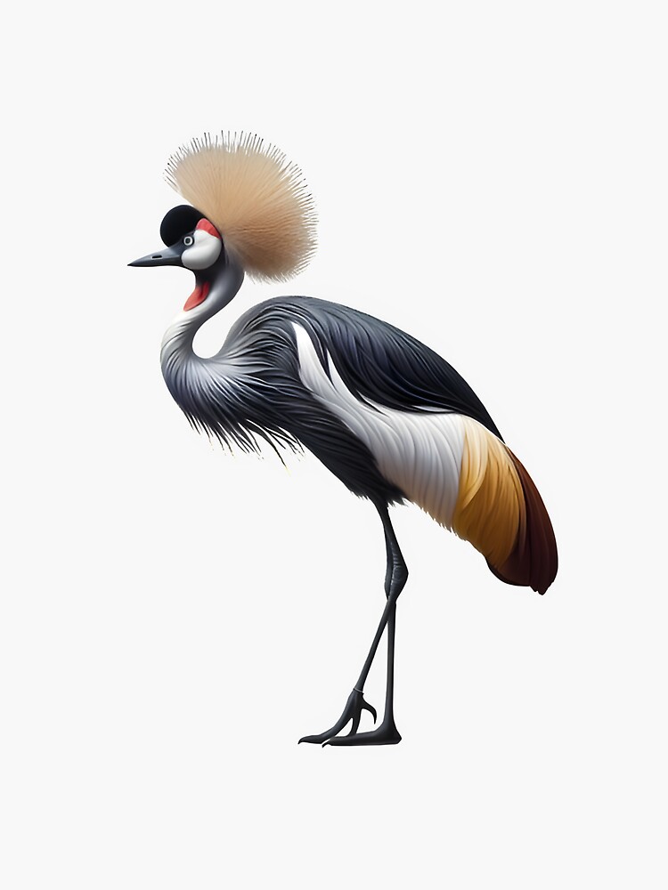 "African Crowned Crane" Sticker for Sale by fromtheforest01 | Redbubble