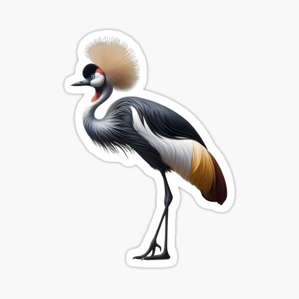 "African Crowned Crane" Sticker for Sale by fromtheforest01 | Redbubble