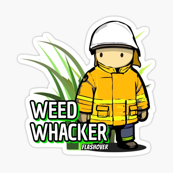 "Weed Whacker!" Sticker for Sale by Flashover | Redbubble