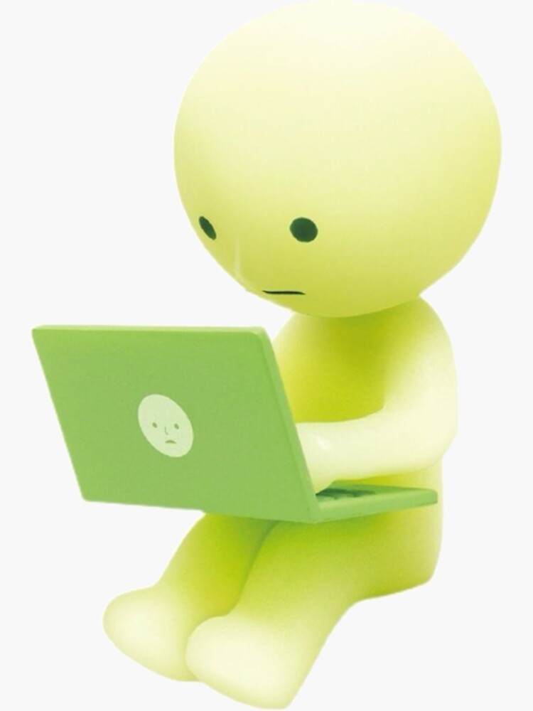 "Laptop smiski" Sticker for Sale by yoshihi22 | Redbubble