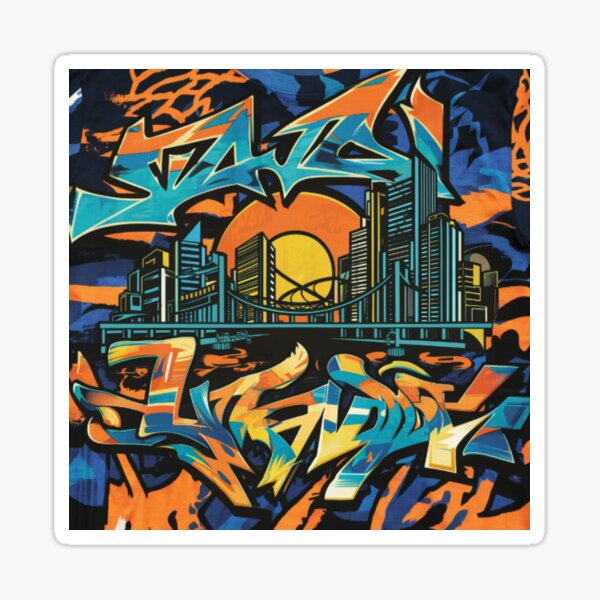 "Modern City Scape" Sticker for Sale by LoomBloom | Redbubble