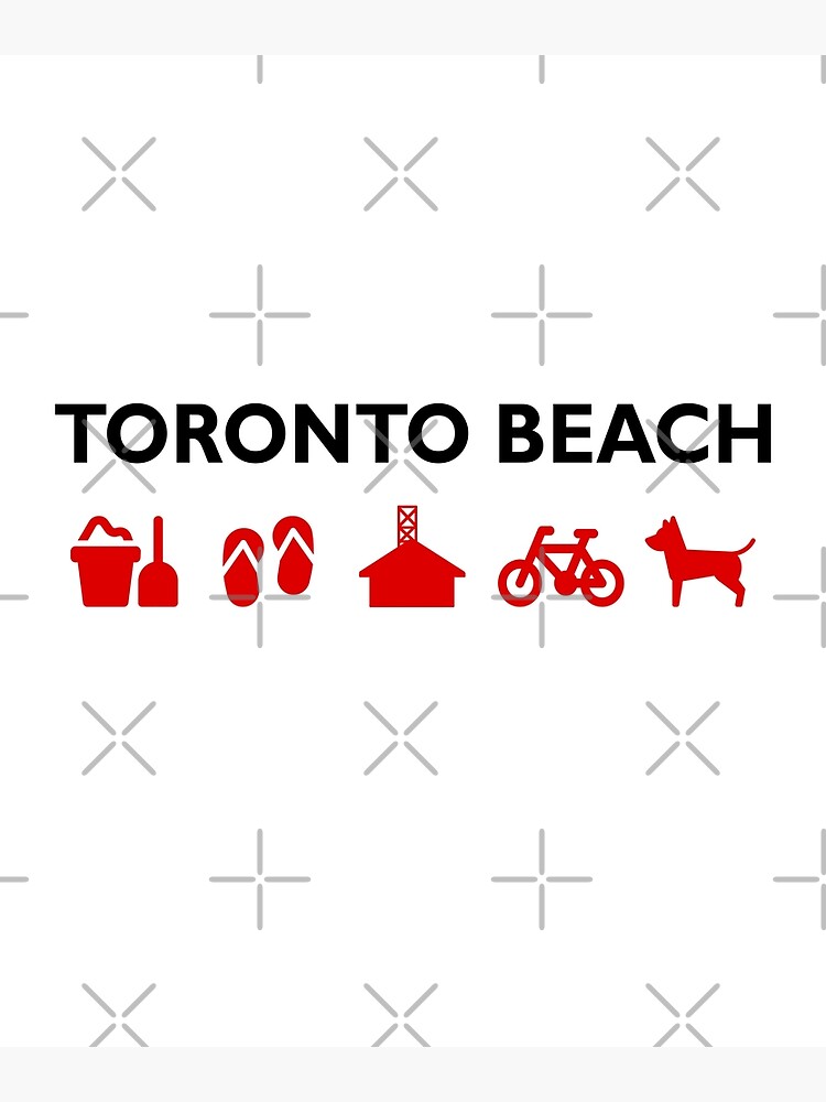 "Toronto Beach Icons Light-Color" Poster by TinyStarCanada | Redbubble