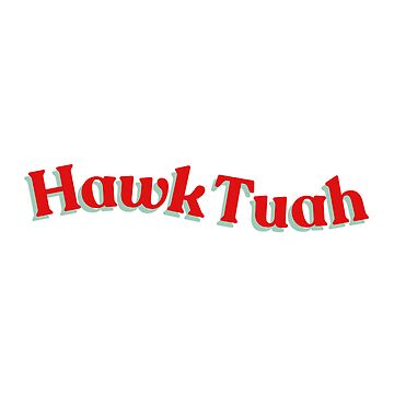 "Hawk tuah meme wavy text" Sticker for Sale by Gumesthetics | Redbubble