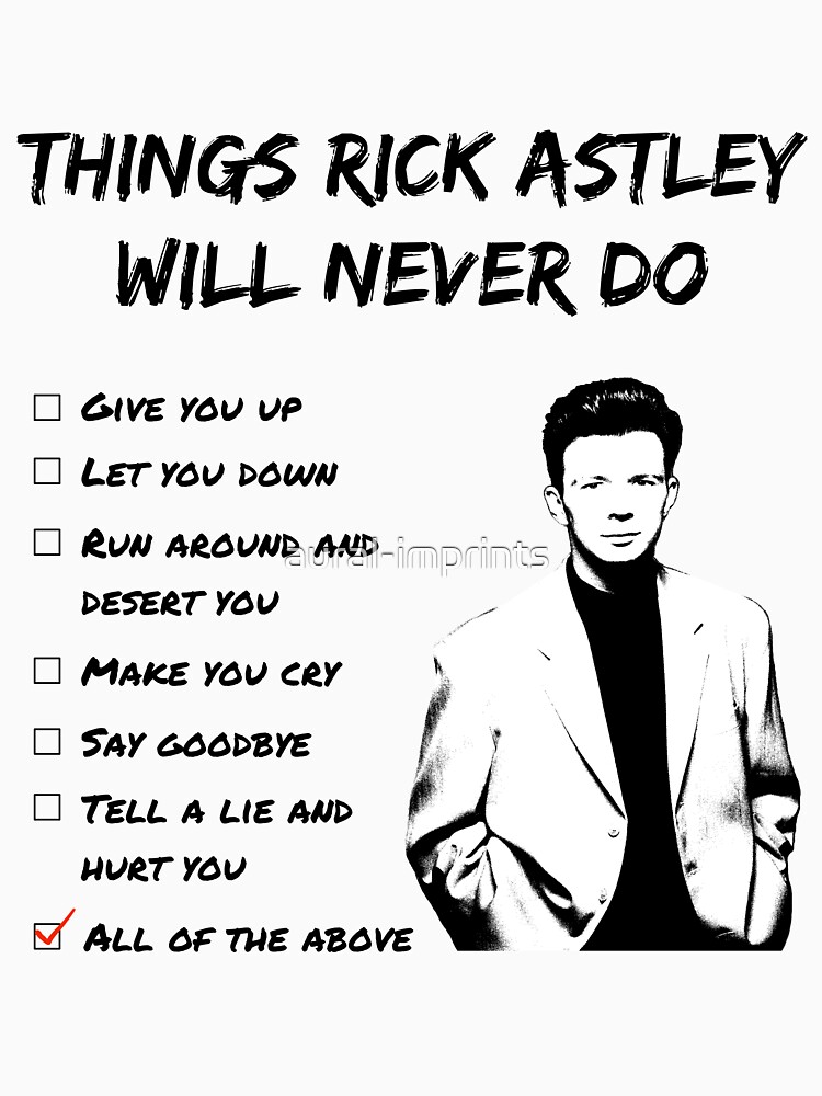 "Rickroller (dark)" T-shirt for Sale by aural-imprints | Redbubble ...