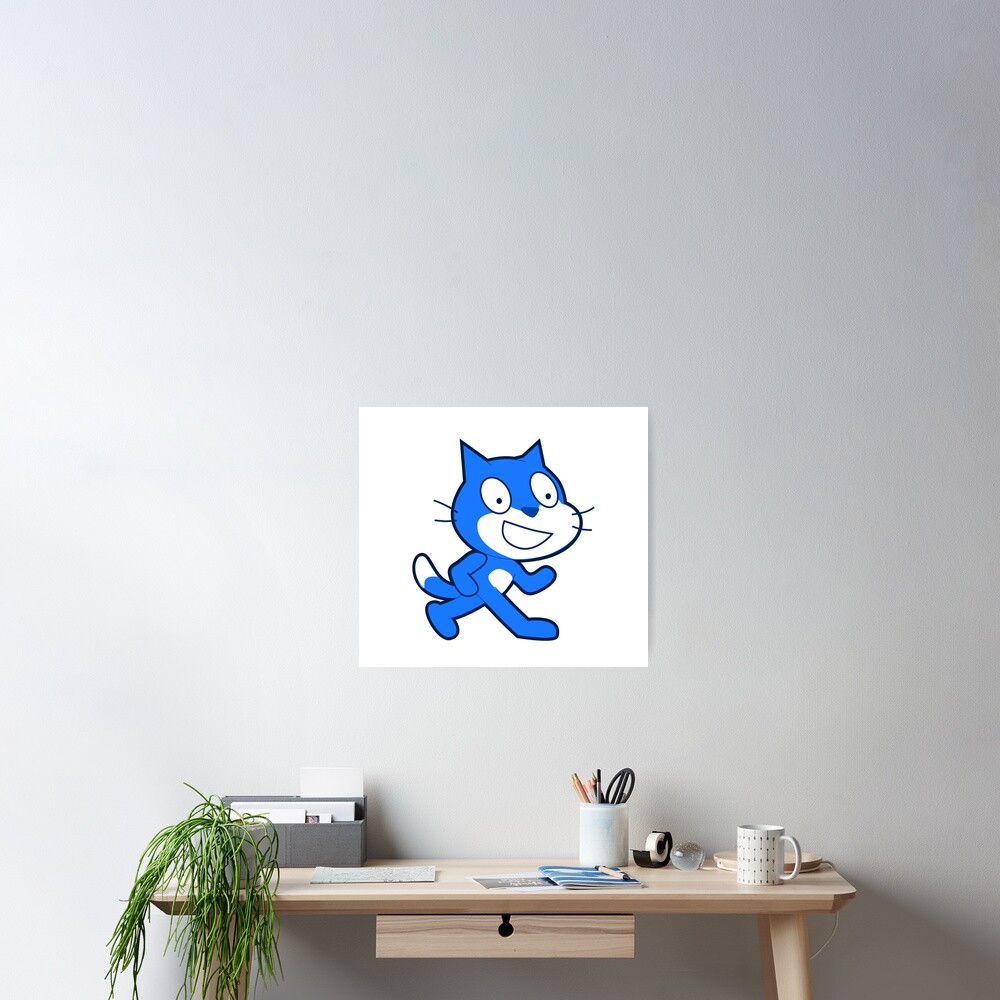 "Official Scratch Blue Cat Mascot Hoodie" Poster by rainwater11 | Redbubble