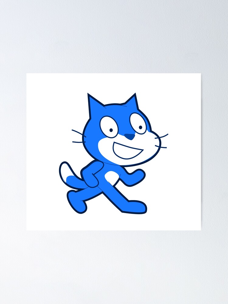"Official Scratch Blue Cat Mascot Hoodie" Poster by rainwater11 | Redbubble