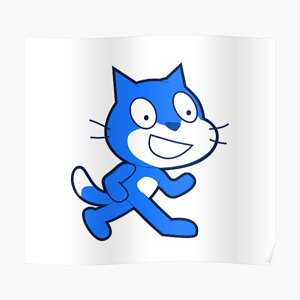 "Official Scratch Blue Cat Mascot Hoodie" Poster by rainwater11 | Redbubble
