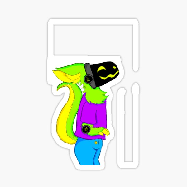 "Protogen art" Sticker for Sale by GreenleafForest | Redbubble