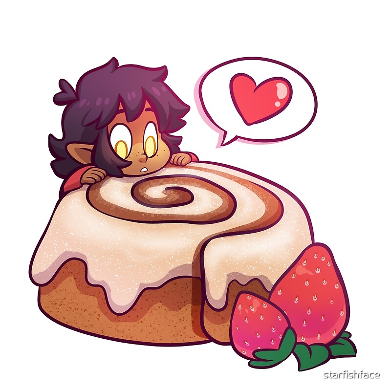 "Castoff - Cinnamon Roll Vector Sticker" by starfishface | Redbubble