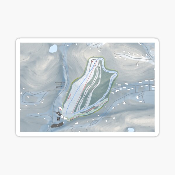 "National Winter Activity Center Trail Map" Sticker for Sale by ...
