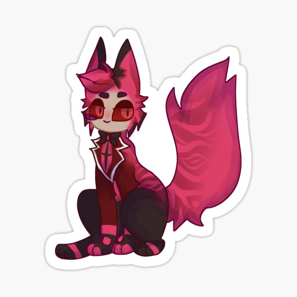 "Hazbin Hotel Alastor Cat" Sticker for Sale by TheNebulaa | Redbubble