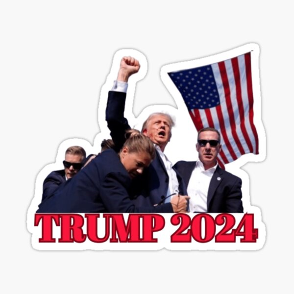 "Trump Shot" Sticker for Sale by WestonVegas | Redbubble