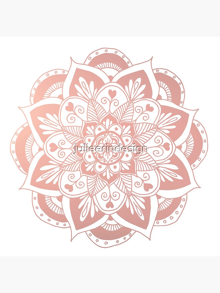 "Flower Rose Gold Mandala" Art Print for Sale by julieerindesign ...