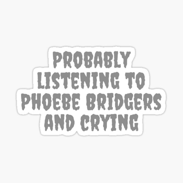 "Probably Listening To Phoebe Bridgers and Crying" Sticker for Sale by ...