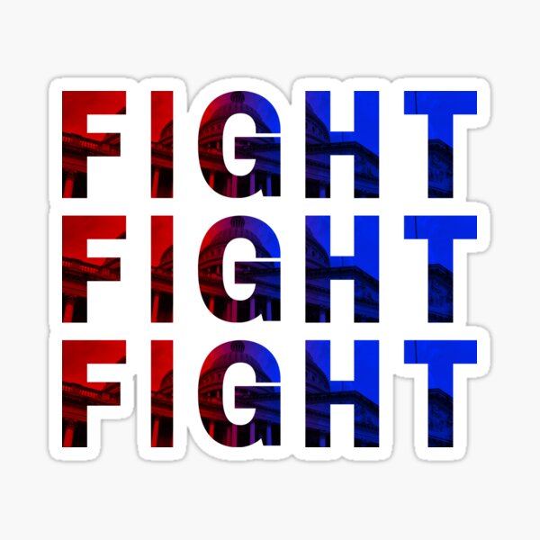 "Donald Trump FIGHT FIGHT FIGHT" Sticker for Sale by TubbyCakes | Redbubble