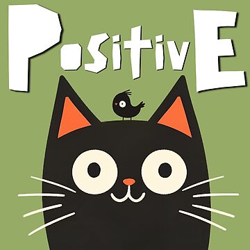 "Stay Positive cat" Sticker for Sale by TAK-PITAK | Redbubble