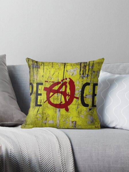 "PEACE ANARCHY" Pillow for Sale by BobbyG305 | Redbubble