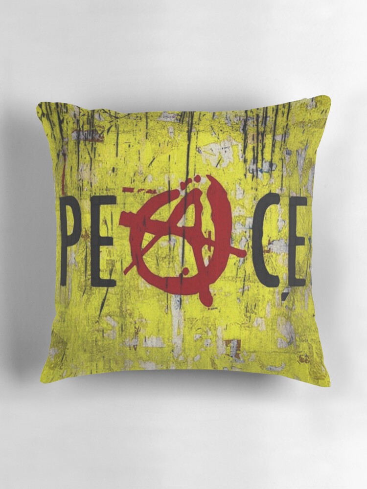 "PEACE ANARCHY" Pillow for Sale by BobbyG305 | Redbubble