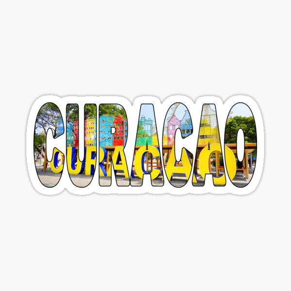 "CURACAO - Willemstad Caribbean Letters Building Display" Sticker for ...