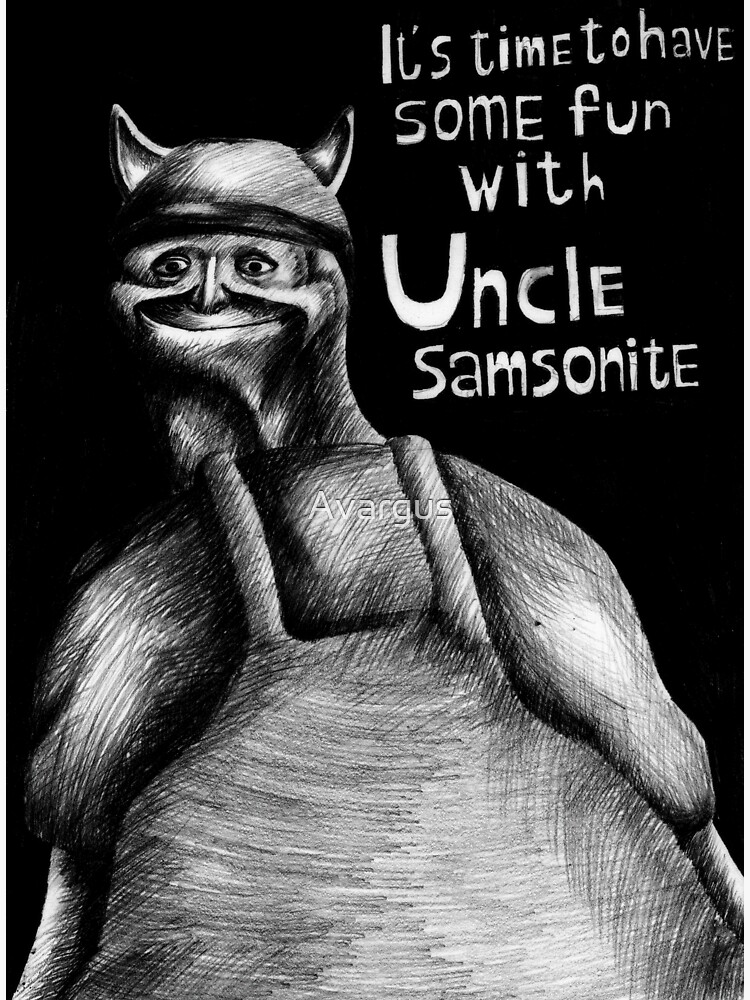 "Uncle Samsonite" Sticker for Sale by Avargus | Redbubble