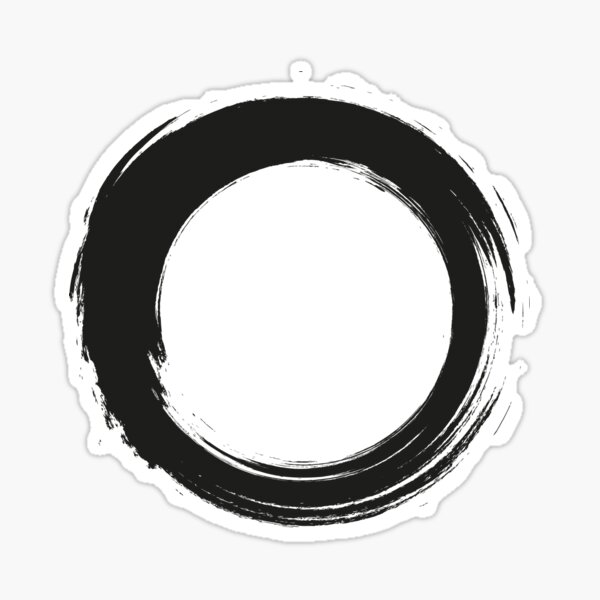"Zen Enso Circle, circle brush, Japanese Circle, Zen circle." Sticker ...