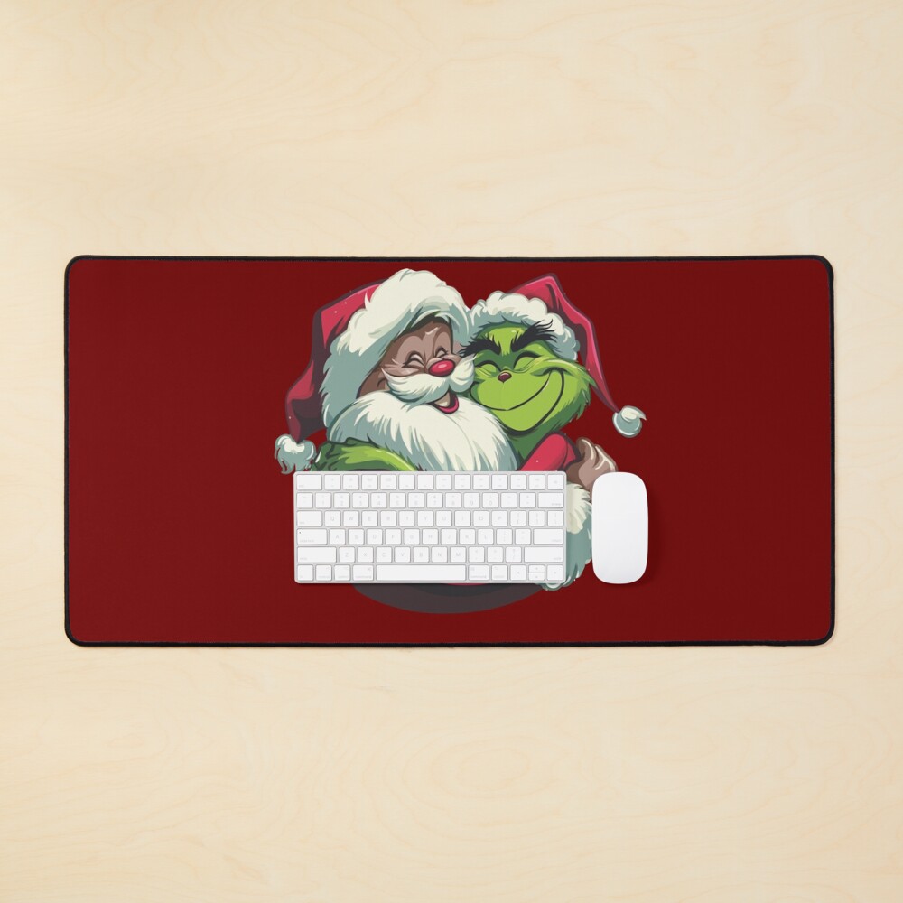 "Heartwarming Hug: Grinch and Father Christmas " Sticker for Sale by ...