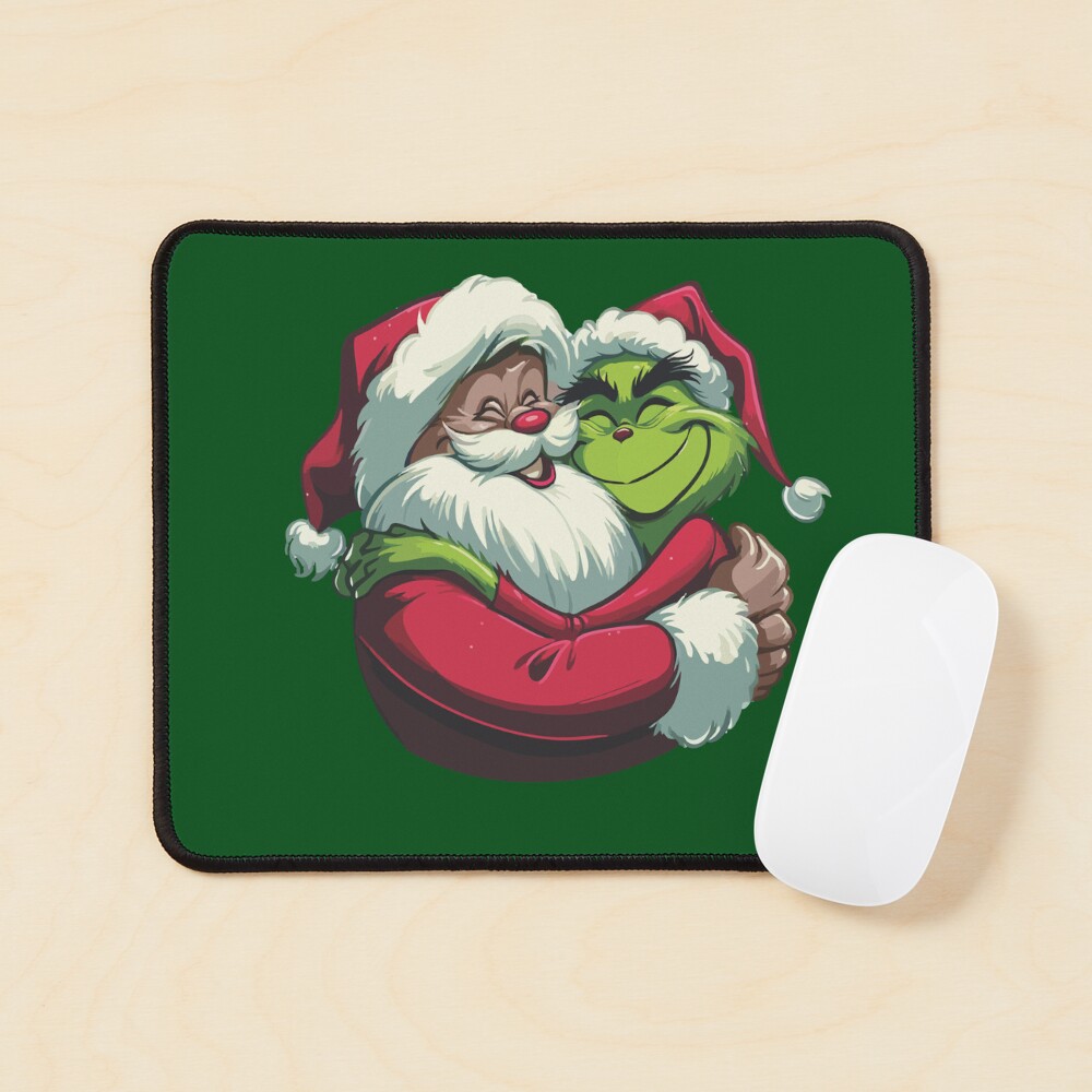 "Heartwarming Hug: Grinch and Father Christmas " Sticker for Sale by ...
