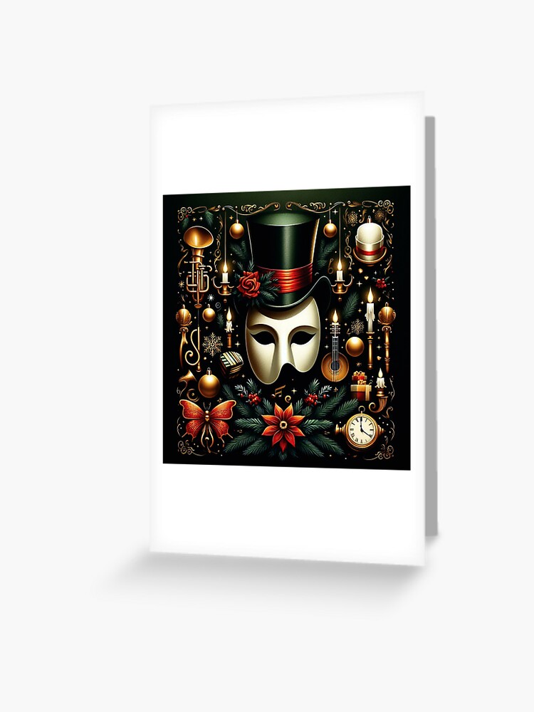 "Musical Phantom of the Opera Christmas" Greeting Card for Sale by ...
