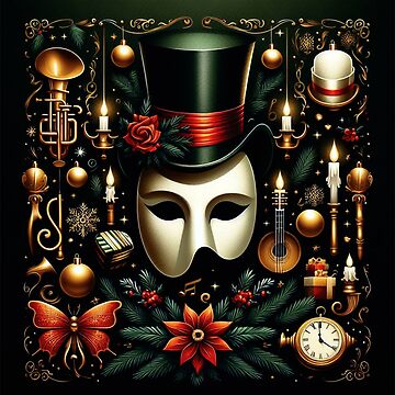 "Musical Phantom of the Opera Christmas" Greeting Card for Sale by ...