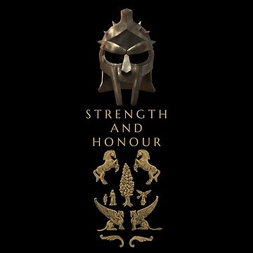 "Gladiator: Strength and Honour " Sticker for Sale by UNK-Fatigues ...