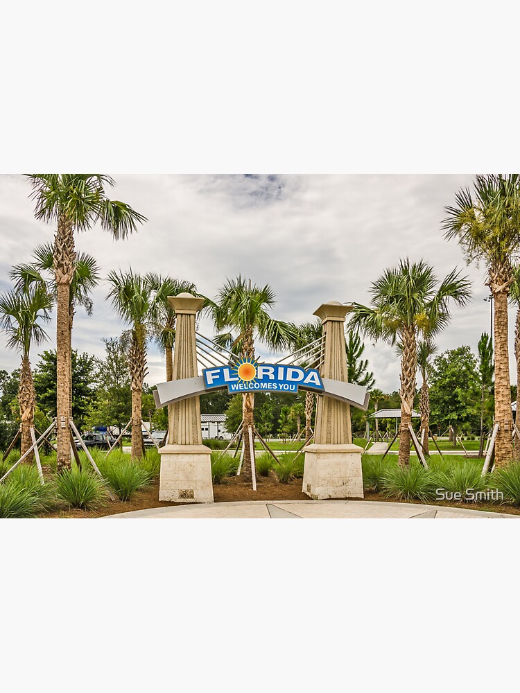 "Florida Welcomes You Sign" Sticker for Sale by mtsue | Redbubble