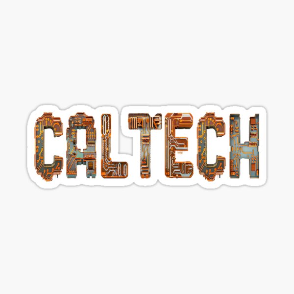 "CALTECH University Circuit Typography" Sticker for Sale by ...