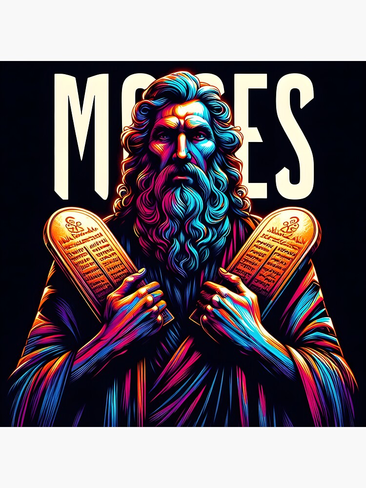 "Moses with Tablets" Sticker for Sale by DIUMERI | Redbubble