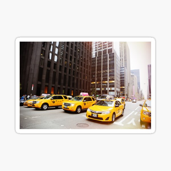 "Taxi Cab New York City" Sticker for Sale by ridthestigma | Redbubble
