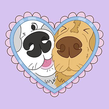 "Dog Friends" Sticker for Sale by rolesdrops-red | Redbubble