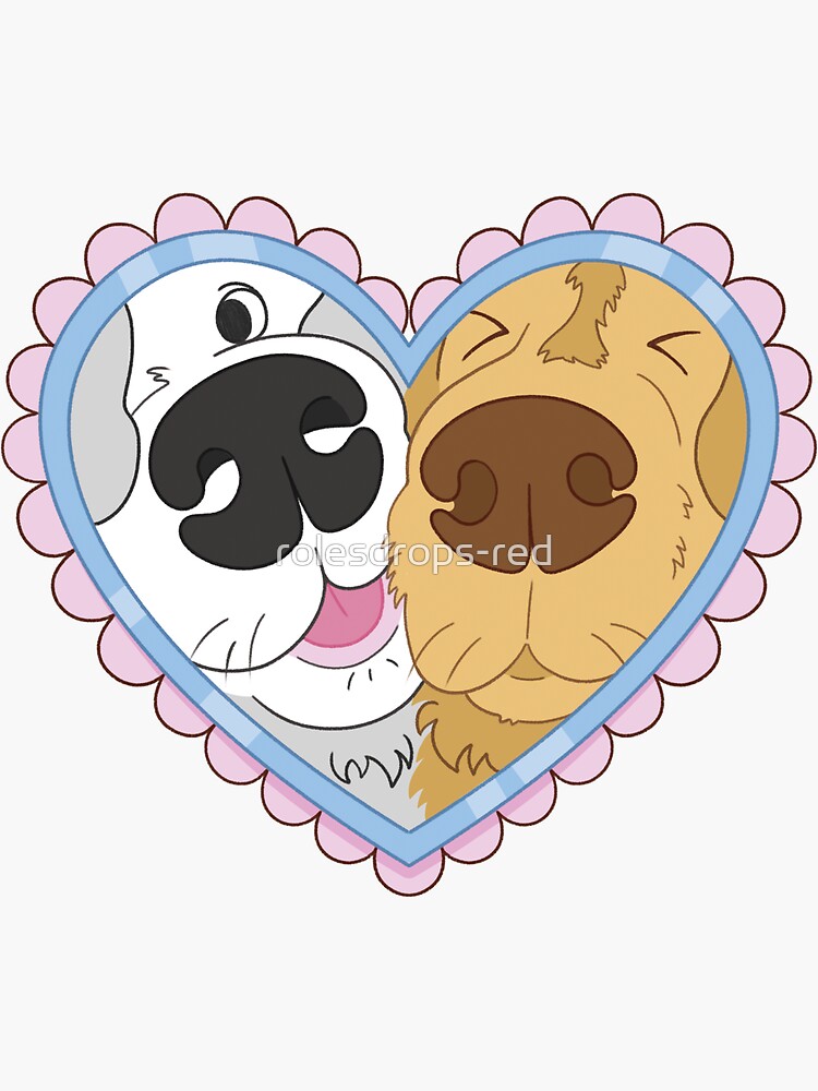 "Dog Friends" Sticker for Sale by rolesdrops-red | Redbubble