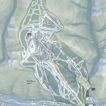 "Red River Resort Trail Map" Sticker for Sale by mapsynergy | Redbubble