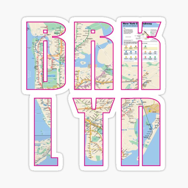 "BROOKLYN SUBWAY MAP" Sticker for Sale by Stanley Lambert | Redbubble