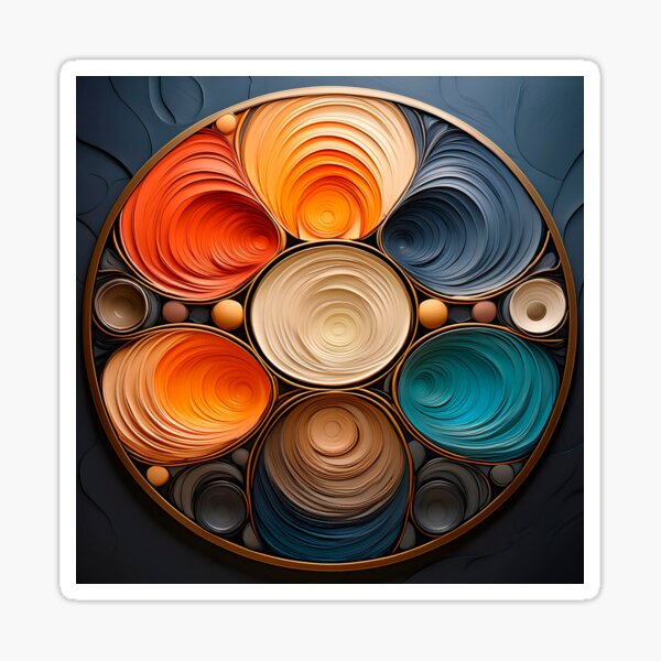 "3D Abstract Paper Pinwheel Burst" Sticker for Sale by Christy ...
