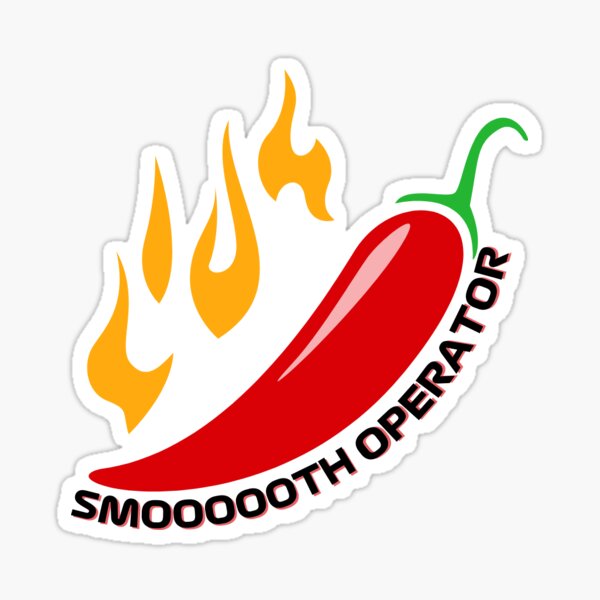 "F1 Smooth Operator Fire Pepper" Sticker for Sale by DollyDecal | Redbubble