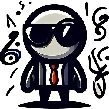 "Cool Agent Stickman in Sunglasses" Sticker for Sale by StickyGuys ...
