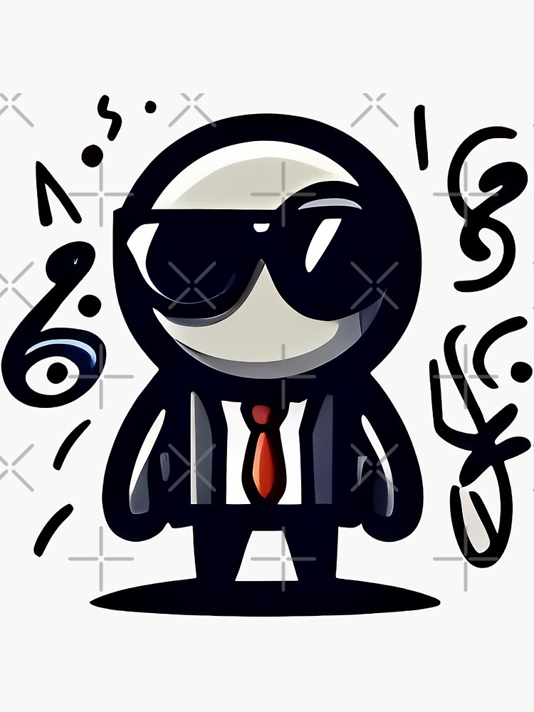 "Cool Agent Stickman in Sunglasses" Sticker for Sale by StickyGuys ...