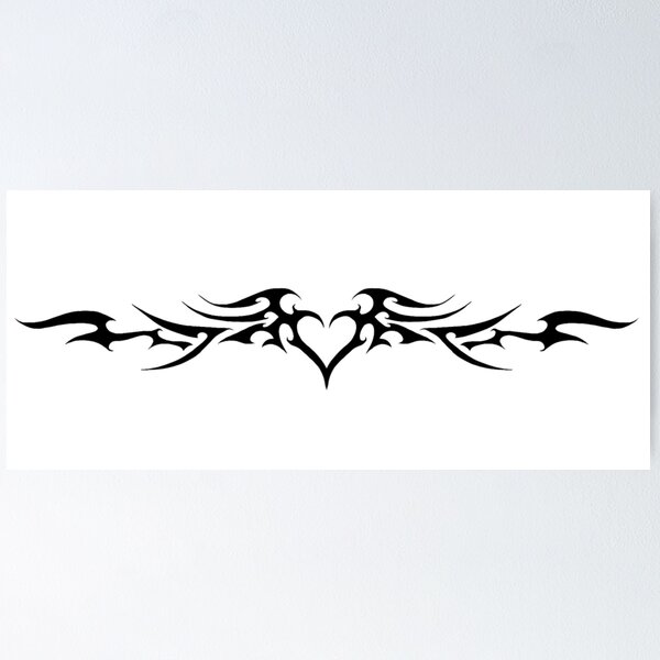 "y2k tramp stamp black" Poster for Sale by sadiemiller- | Redbubble