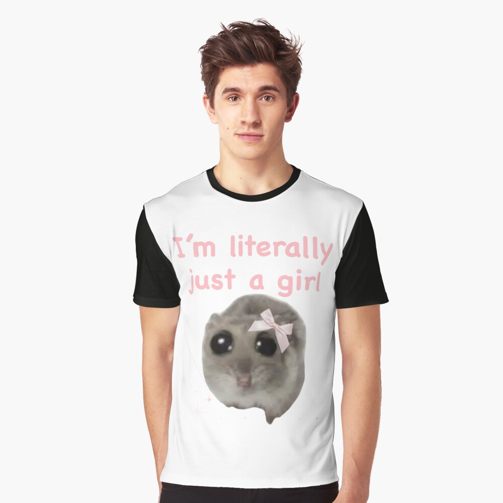 "I’m Literally Just A Girl, Cute Rat With Coquette Bow Ribbon Baby Pink ...